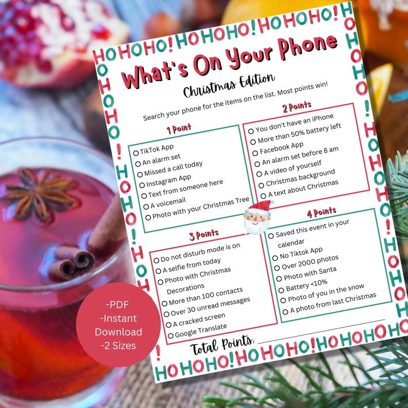 What's on Your Phone Christmas Edition | Christmas Games | Family ...