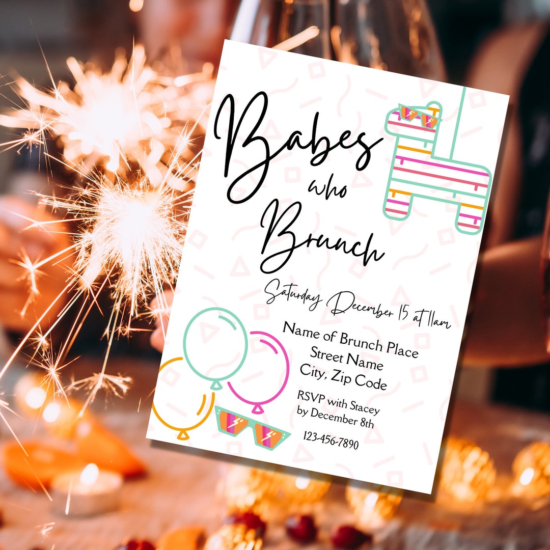 Ladies Brunch Template | Editable Girls Brunch | Ladies Brunch Invite ...