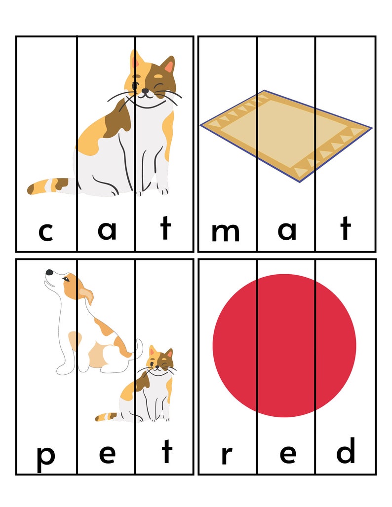 Phonics Puzzles Vowels | CVC Words | Phonics Games | Phonics Activities ...