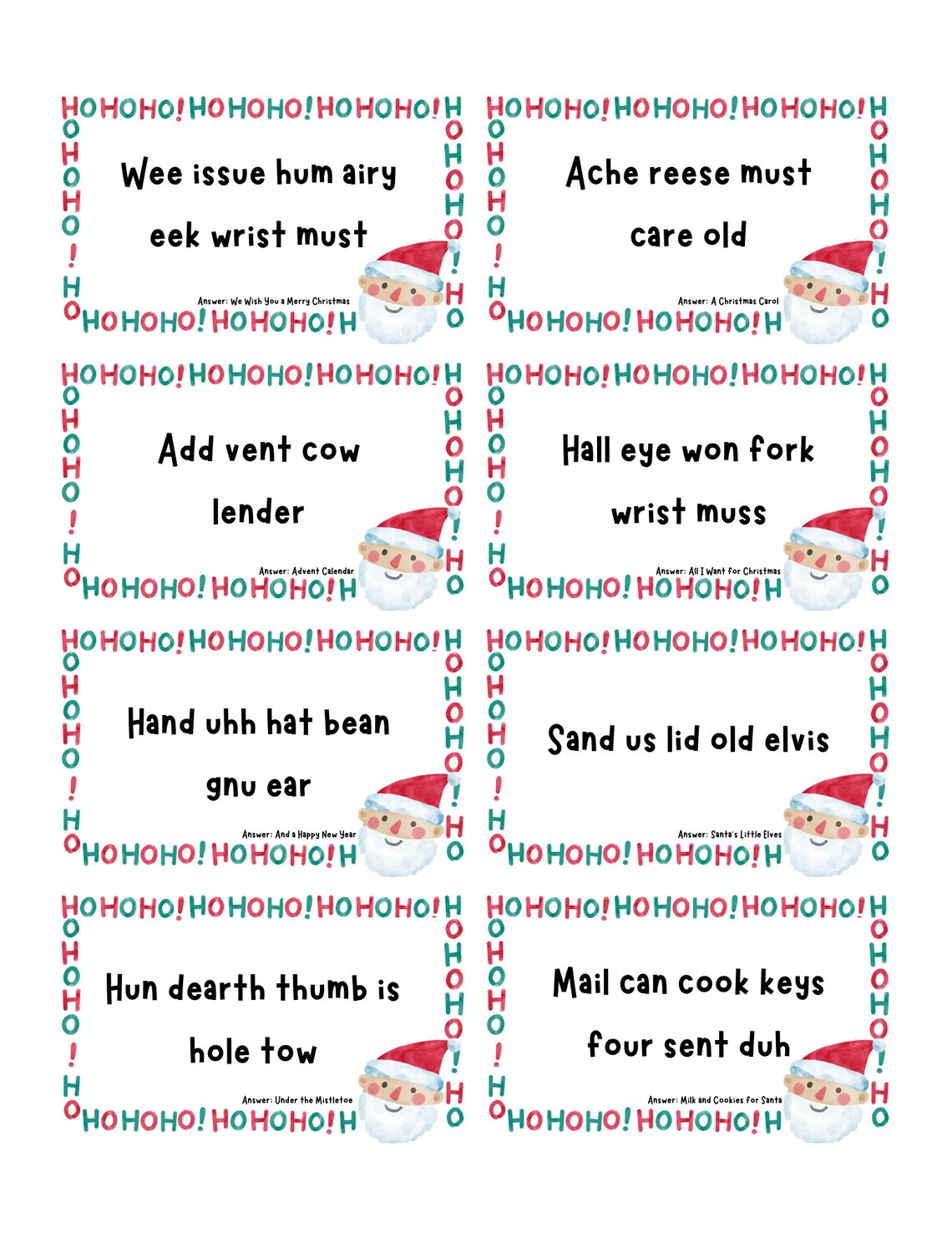 Mad Gab Christmas Edition Christmas Games Family Christmas Games Fun ...