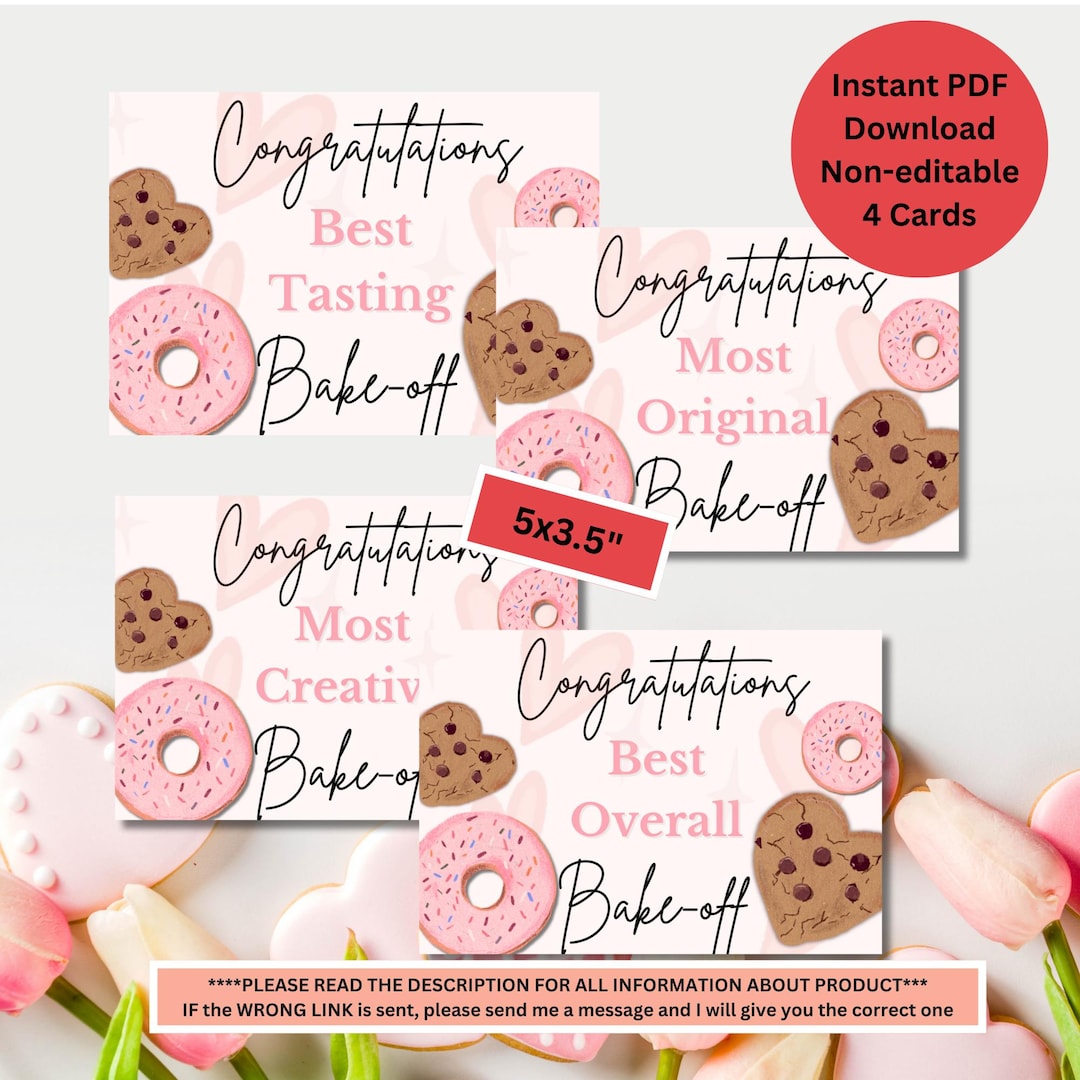 Valentine's Day Bake-off Certificates |valentine's Dessert Bake-off ...