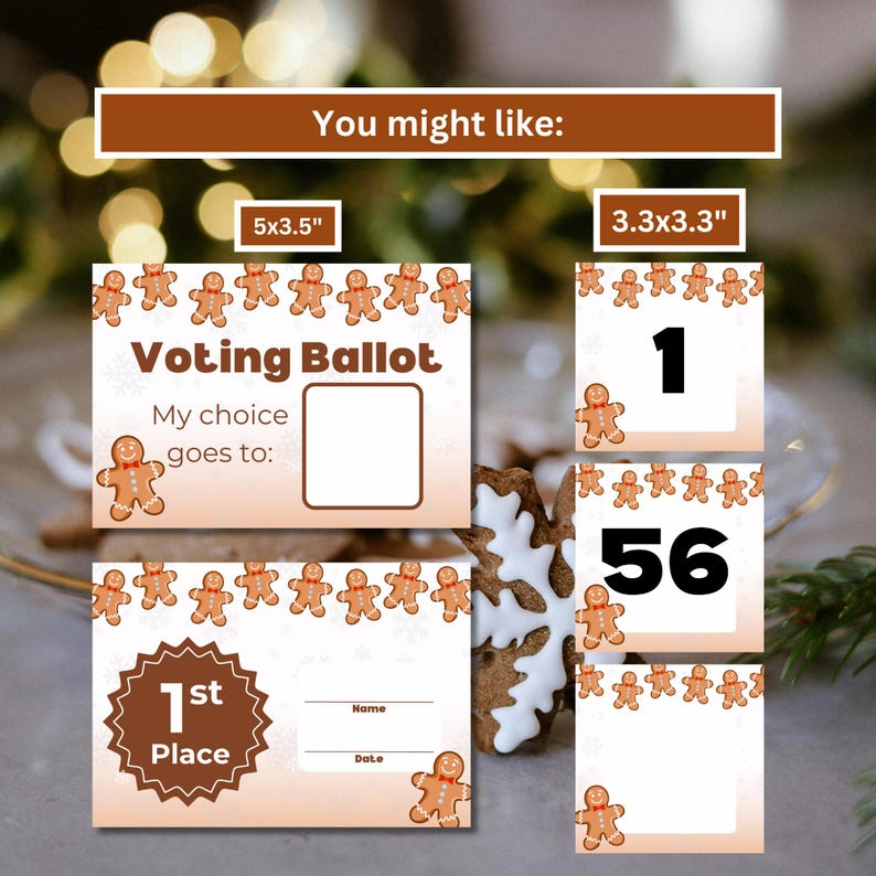 Gingerbread Man Certificate Cards |christmas Contest | Baking ...