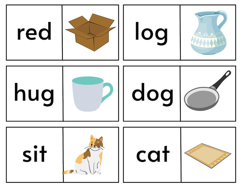 Phonics Matching Cards Game Vowels| CVC Words | Phonics Games |phonics ...