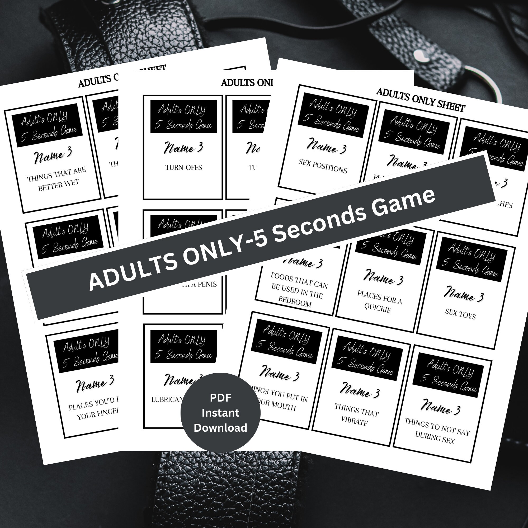 5 Seconds Adult Game | 5 Seconds Dirty Game | Naughty Adult Games ...