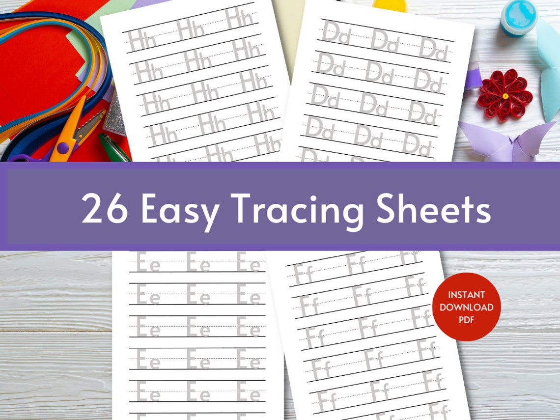 Letter Tracing Worksheet Kindergarten Worksheet Uppercase Preschool ...