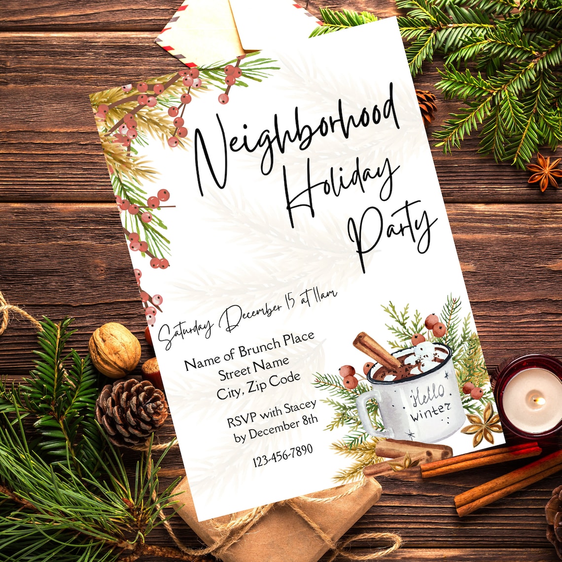 Neighborhood Holiday Party Invite Template Neighborhood Holiday Party ...
