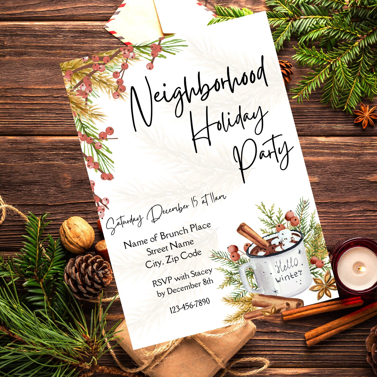 Neighborhood Holiday Party Invite Template Neighborhood Holiday Party ...