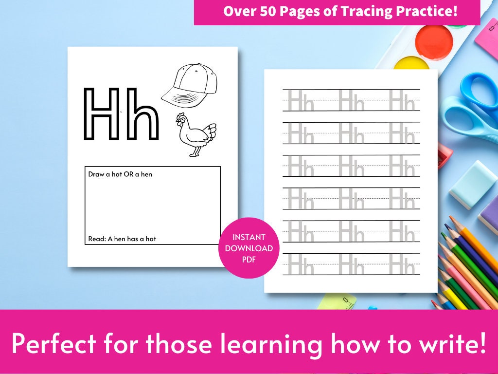 Letter Tracing Worksheet | Kindergarten Worksheet Alphabet | Preschool ...