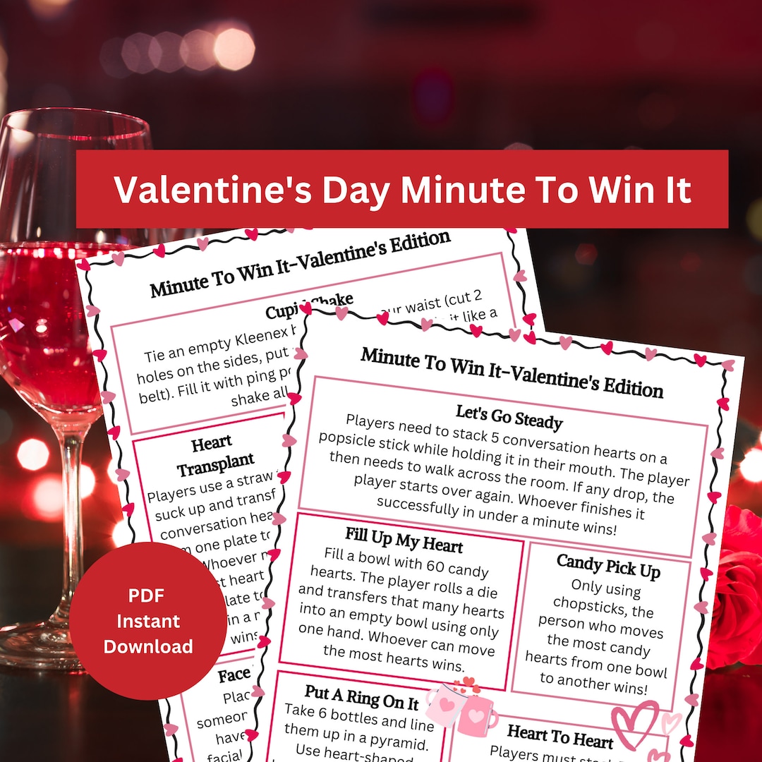 Minute to Win It Games | Minute to Win It Valentine's Day Games ...