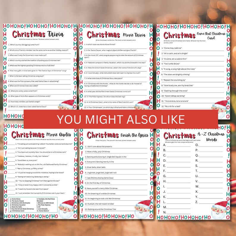 Christmas Movie Trivia| Christmas Games | Family Christmas Games | Fun ...