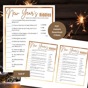 New Year's Riddles | New Year's Games | New Year's Eve Games | New Year ...