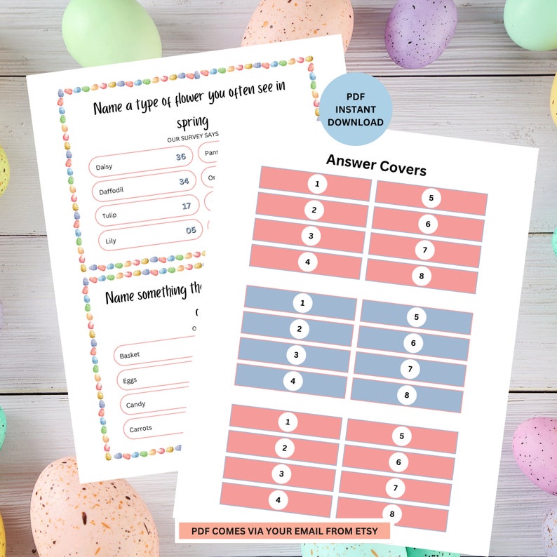 Family Feud Easter Game | Easter Game | Easter Activities | Adult Games ...