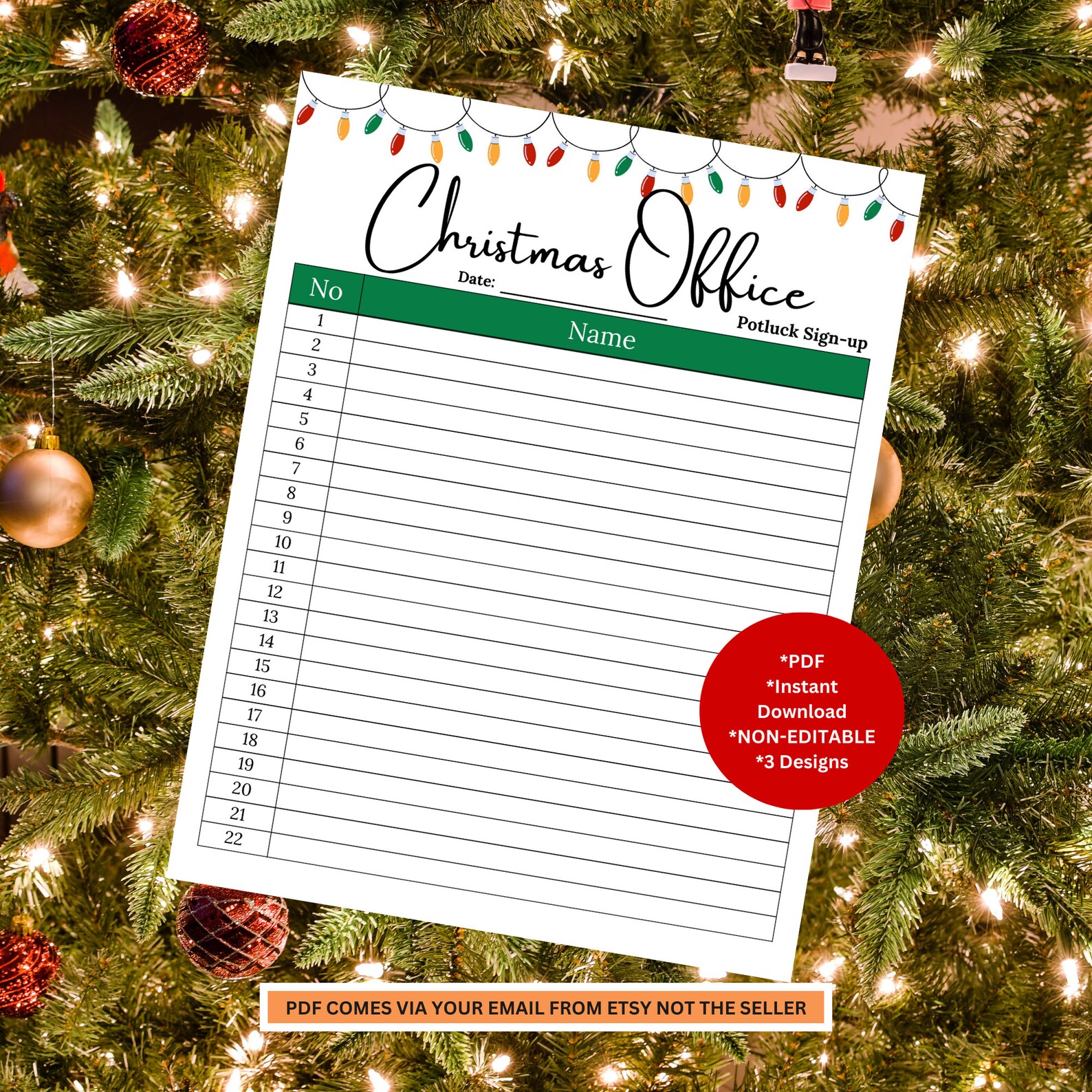 Potluck Sign up Sheet Christmas Work Potluck Sign up Sheet - Etsy
