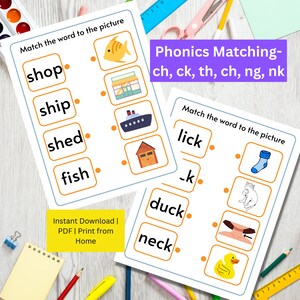 Phonics Worksheets Vowels & Digraph Bundle | CVC Words | Phonics Games ...
