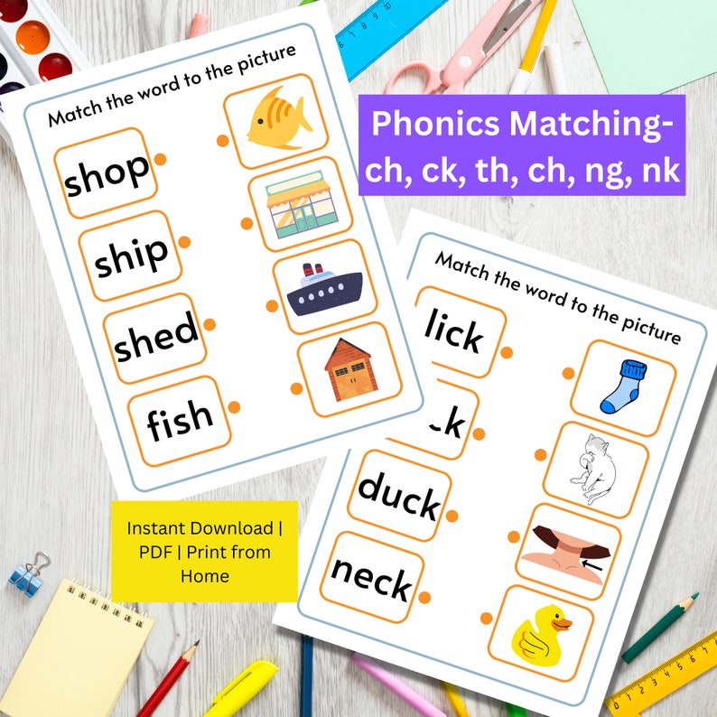 Phonics Worksheets Vowels & Digraph Bundle | CVC Words | Phonics Games ...