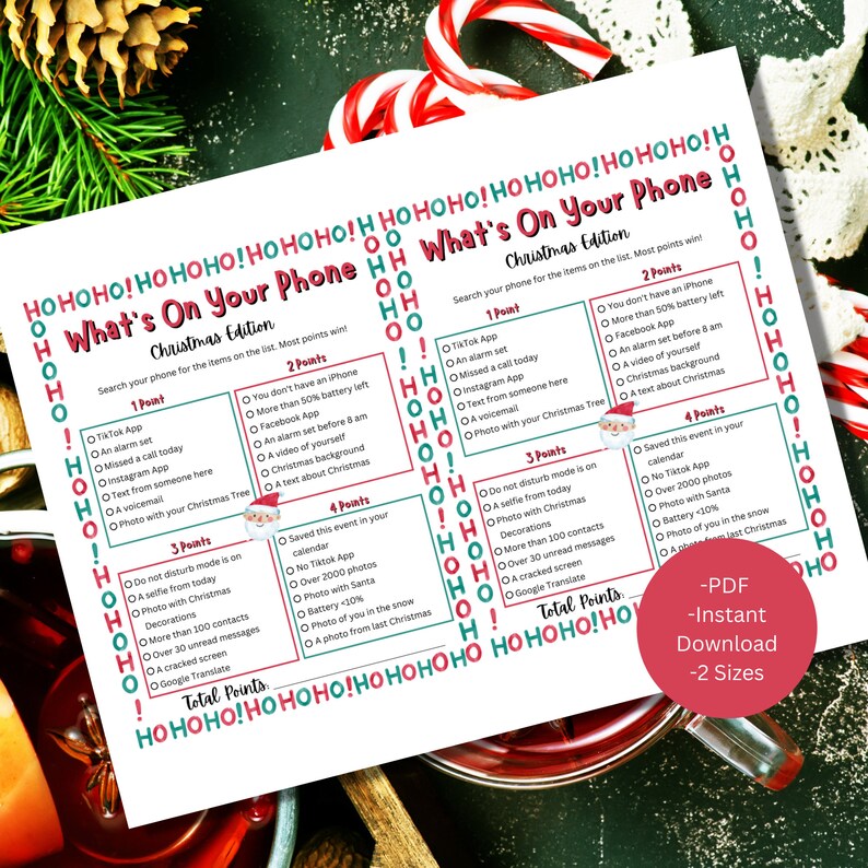 What's on Your Phone Christmas Edition | Christmas Games | Family ...