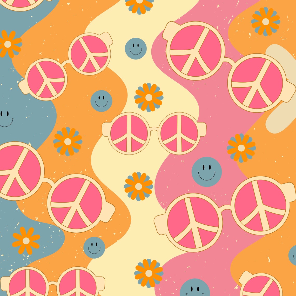 Groovy Christmas Digital Paper Groovy 70's Retro - Etsy