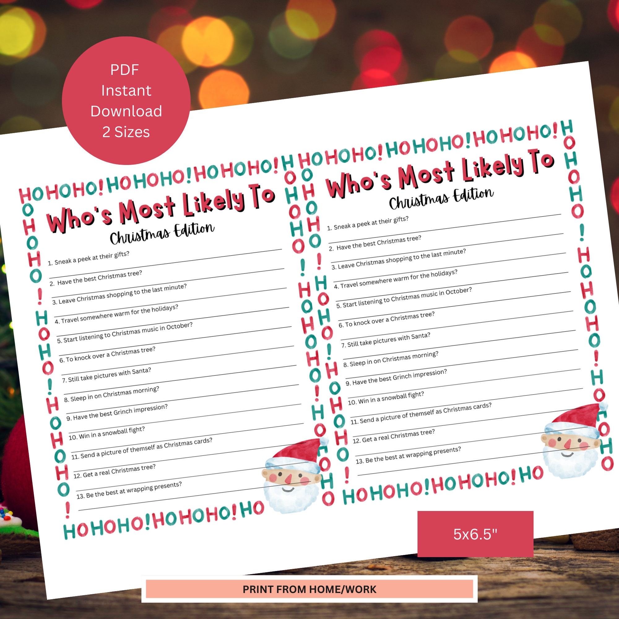 Who's Most Likely Christmas Edition | Christmas Games | Family ...