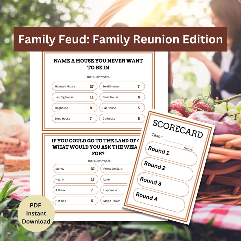 Family Reunion Family Feud | Family Reunion Games | Games for Family ...