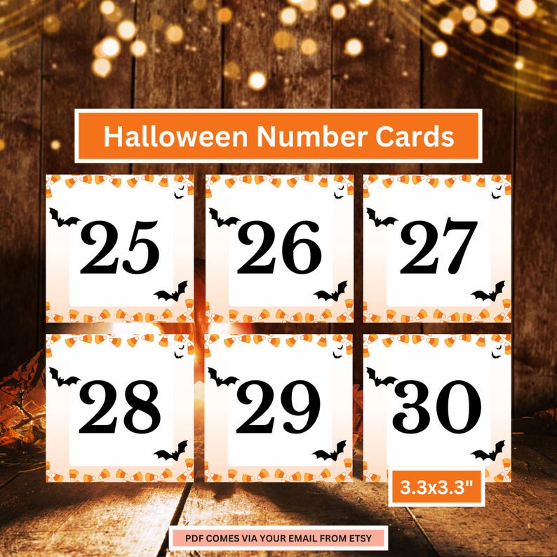 Halloween Number Cards Printable | Baking Competition | Pumpkin Carving ...