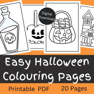 Halloween Coloring Pages | Printable | Easy | 8.5x11" | Halloween ...