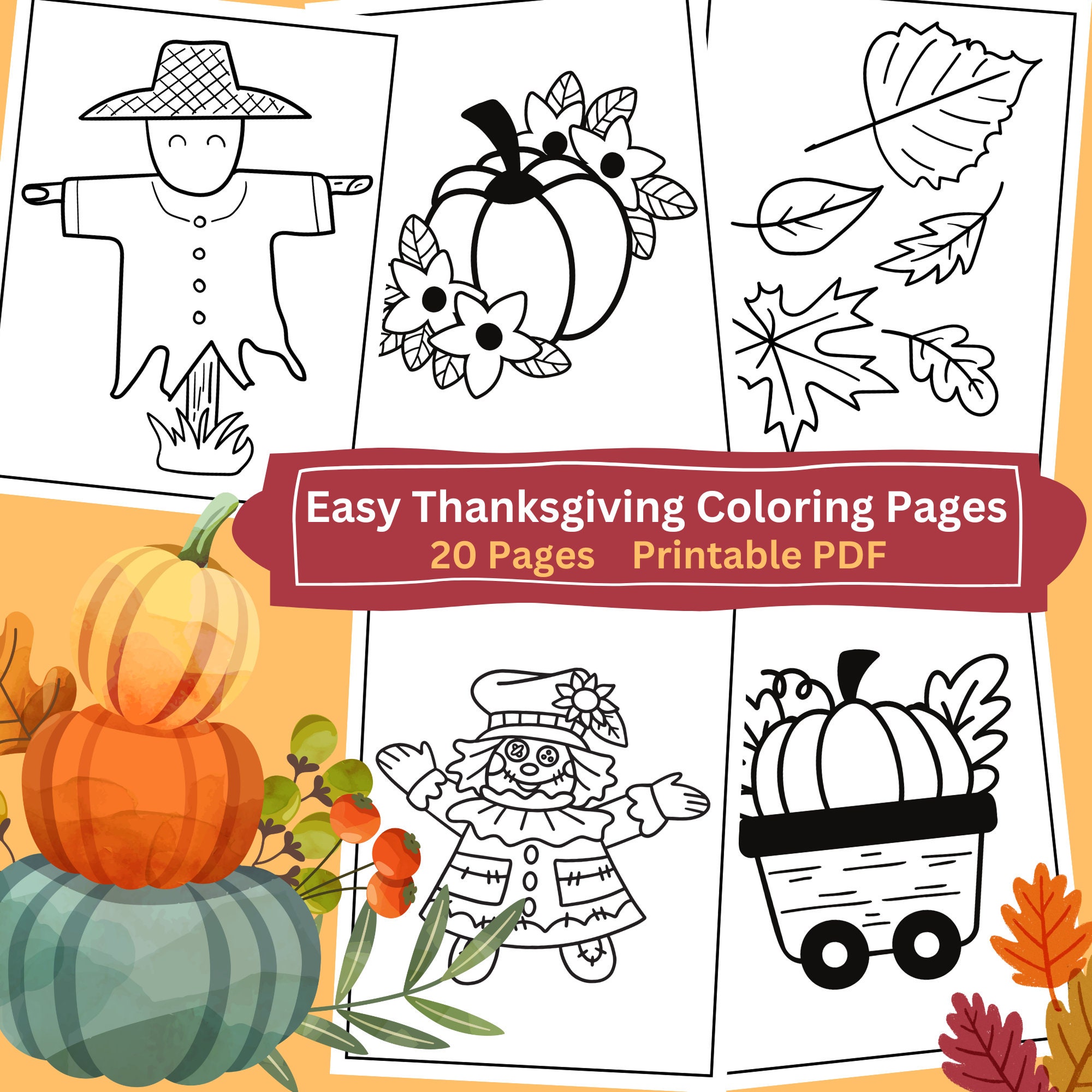 Thanksgiving Coloring Sheets Printable Easy Coloring Thanksgiving ...