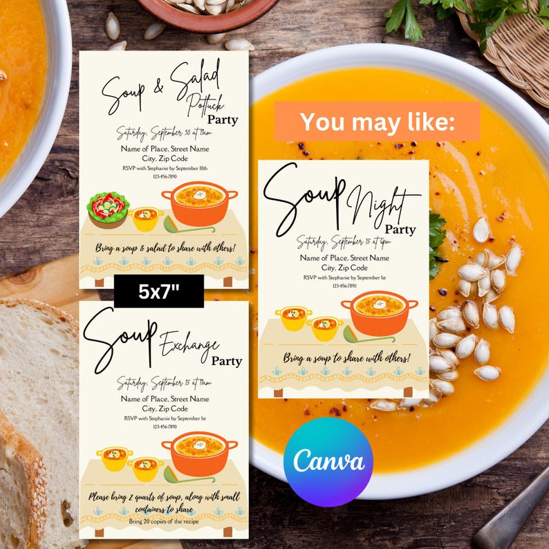 Soup & Sandwich Potluck Sign up Sheet | Soup and Sandwich Potluck Sheet ...