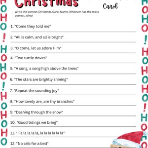 Name That Christmas Carol | Christmas Games | Family Christmas Games ...