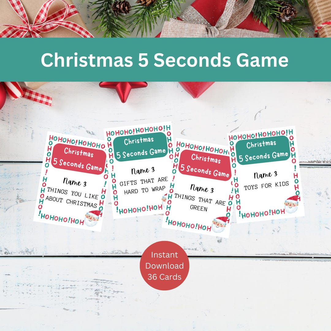 5 Second Game | Christmas 5 Second Game | Christmas Games | Family ...