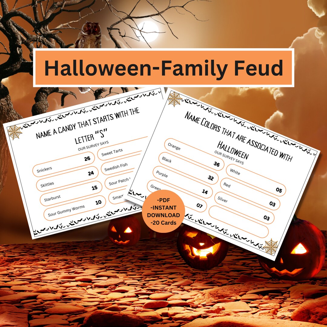 Family Feud Halloween Game | Halloween Party Game | Halloween ...