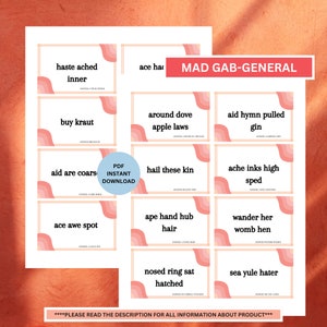 Mad Gab General | Family Games | Adult Games | Birthday Games | Summer Games | Work Office Games ...