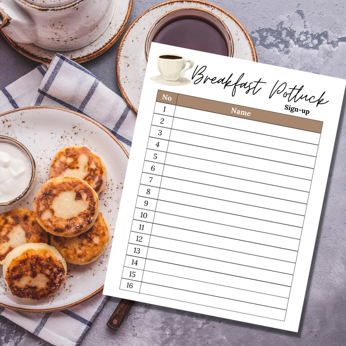 Potluck Sign up Sheet Breakfast Potluck Sign up Sheet Breakfast Potluck ...