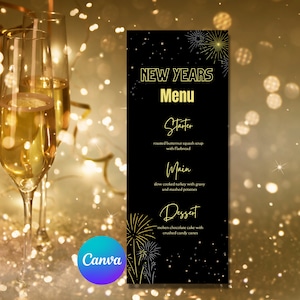 New Year's Eve | New Year's Eve Menu | New Year's Eve Menu Template ...