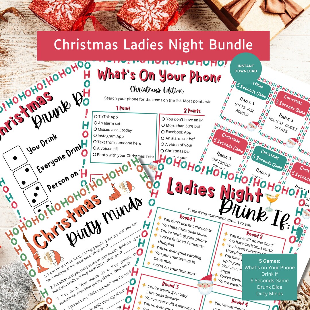 Ladies Night Christmas Games Bundle Ladies Night Christmas Games ...