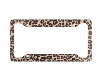 Leopard Print License Plate Frame - Etsy