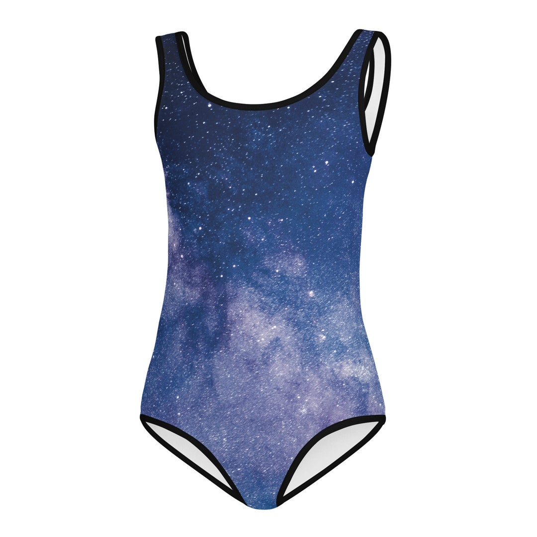 Girls Realistic Galaxy Leotard Moisture Wicking Fabric Toddler Leotard ...