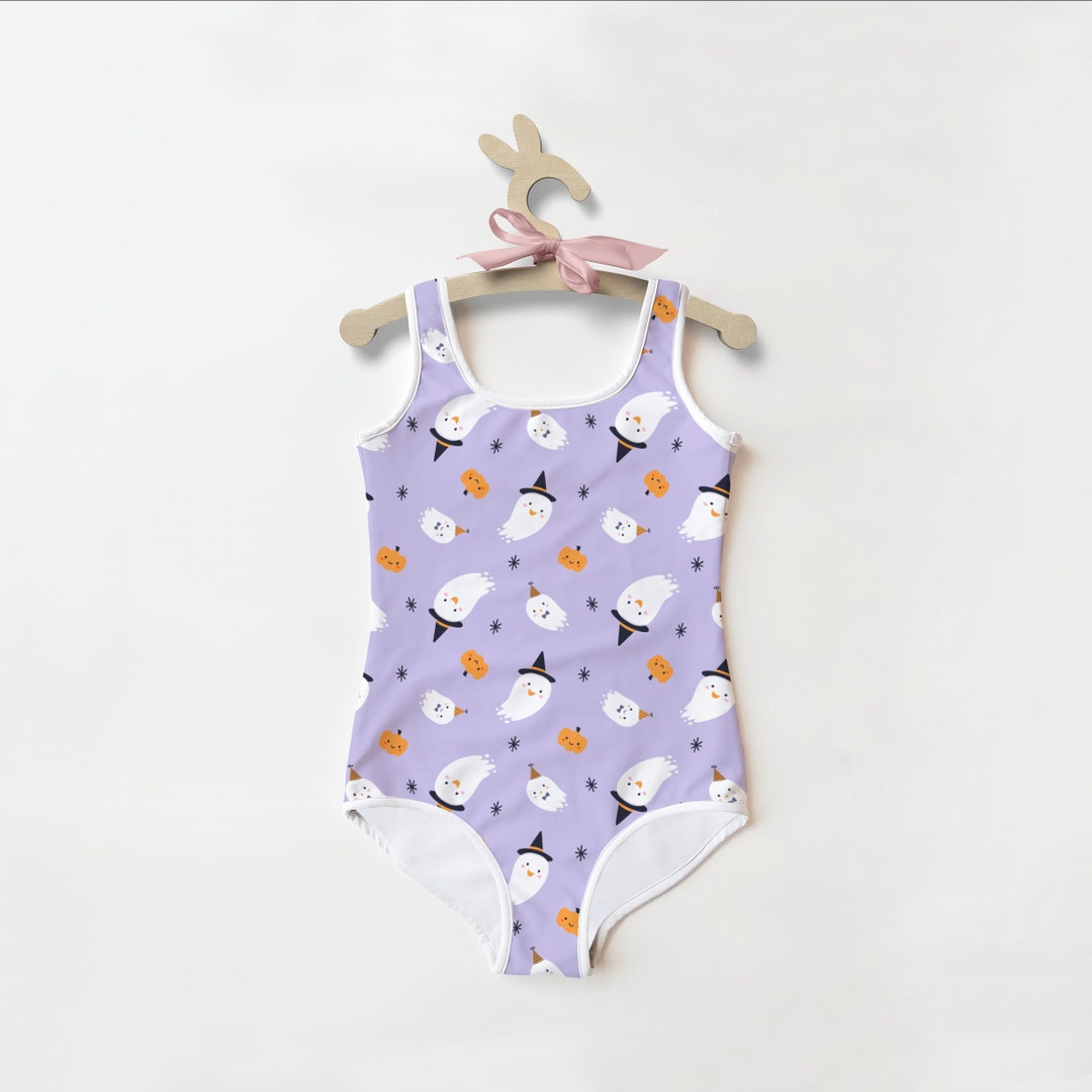 Girls Ghost Witch Swimsuit UPF 50 UV Sun Protection Toddler Bathing ...