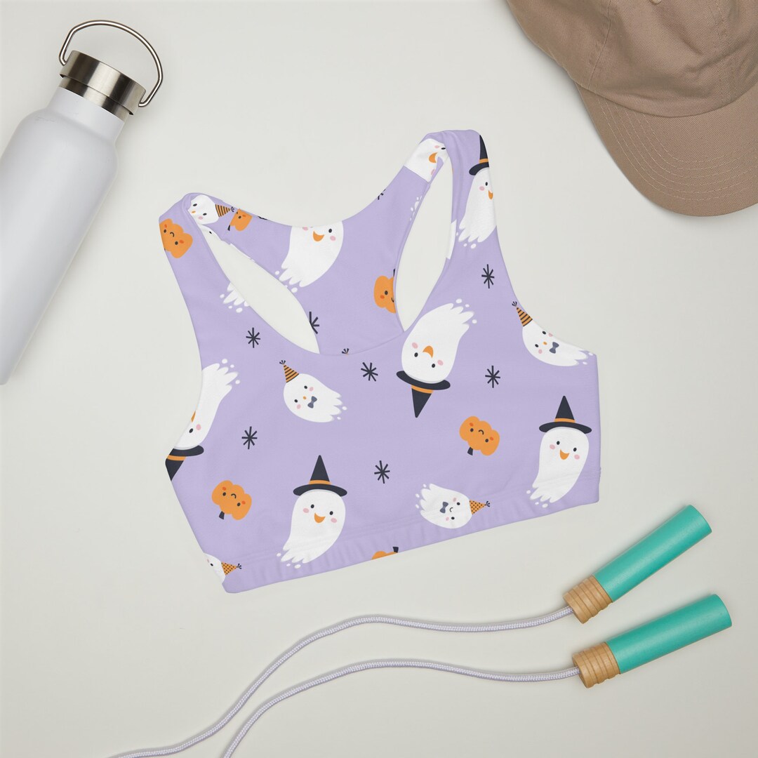 Girls Ghost Witch Seemless Sports Bra Doubled Lined Cheer & Dancewear ...