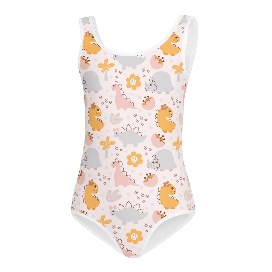 Girls Floral Dinosaur Leotard: Buttery Soft Gymnastics & Cheer - Etsy