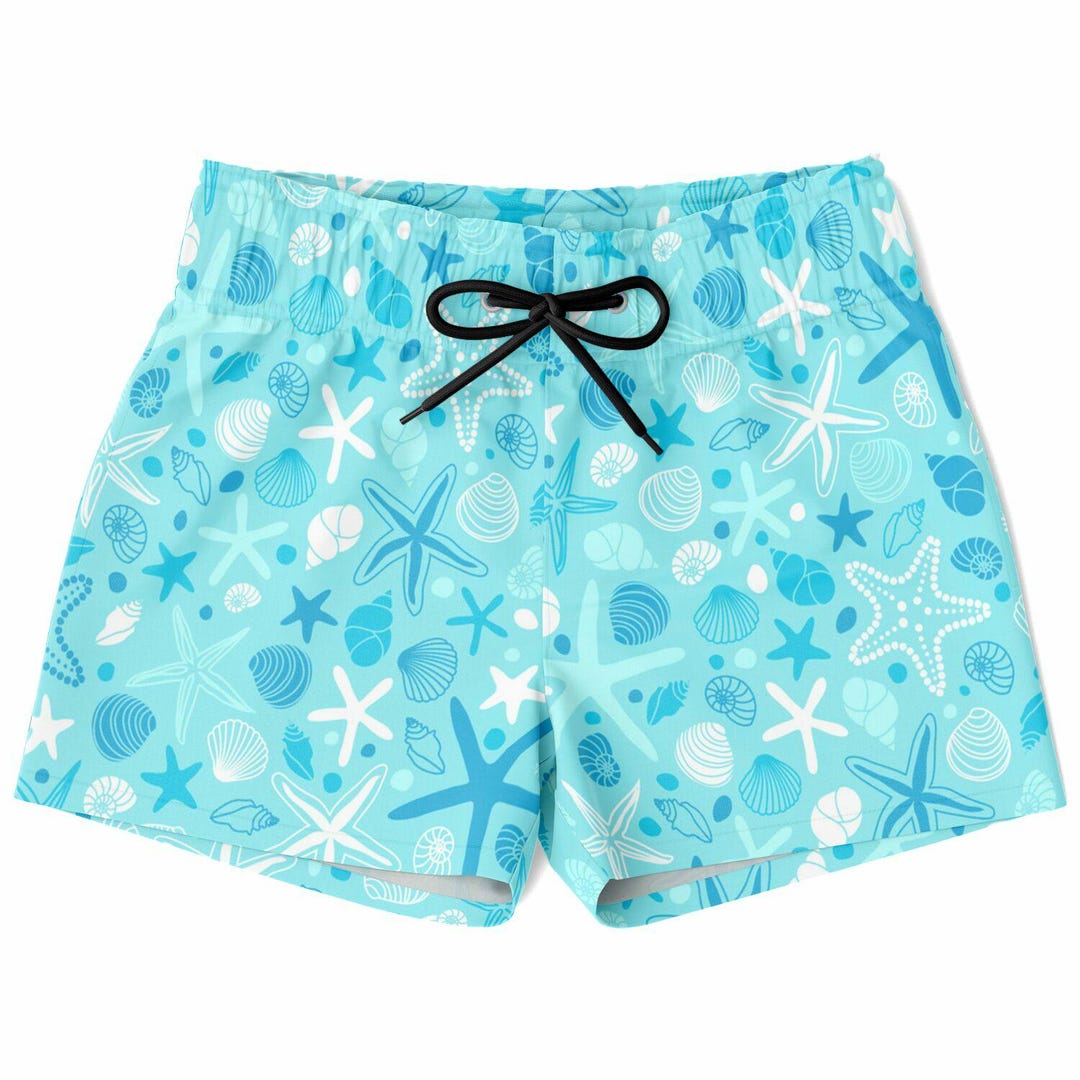 Boys Star Fish & Seashells Swim Trunks - Etsy