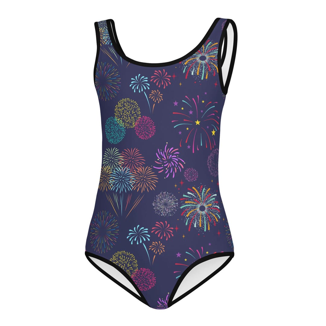 Girls Colorful Fireworks Buttery Soft Leotard, Quick Drying Leotard for ...