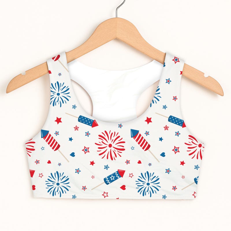 Patriotic Sports Bras - Etsy