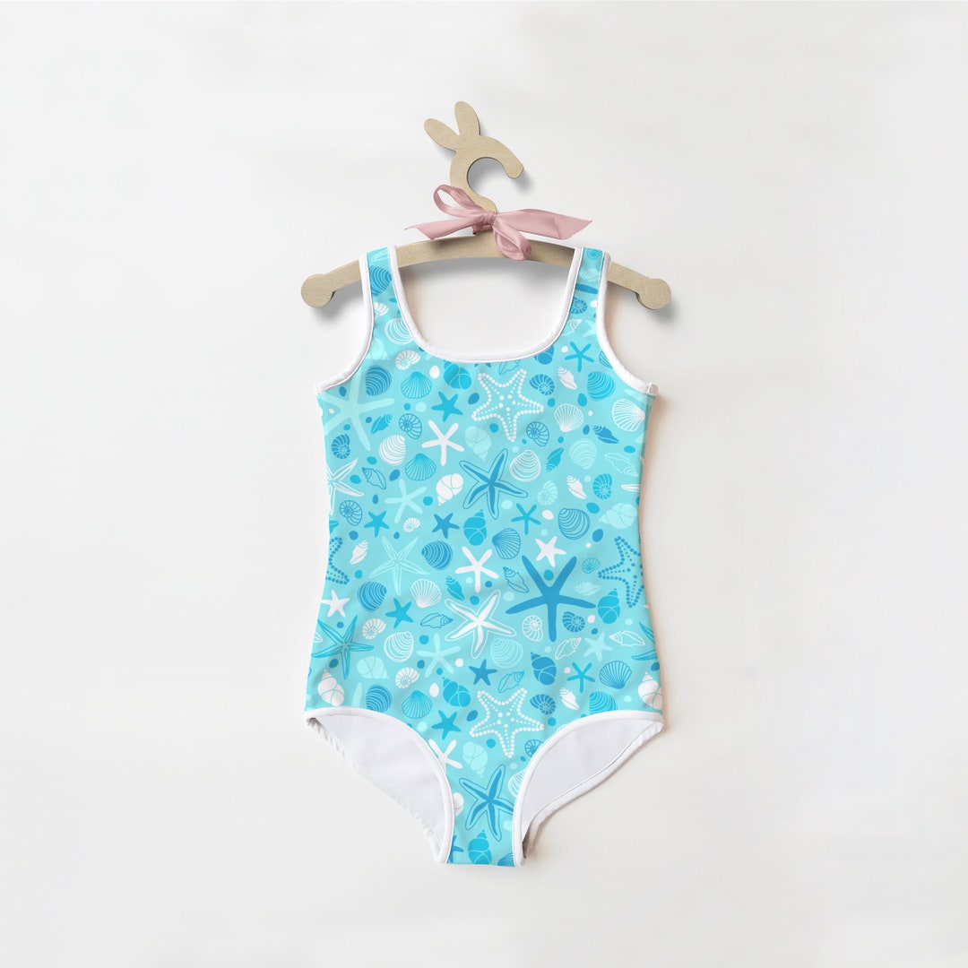 Girls Starfish Swimsuit: Buttery Soft Ocean-themed Swimwear - Etsy