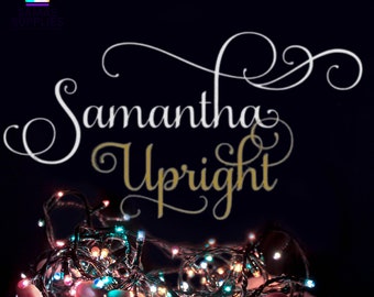 Samantha Upright Font - Etsy