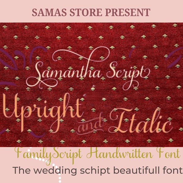 Samantha Upright Font - Etsy UK