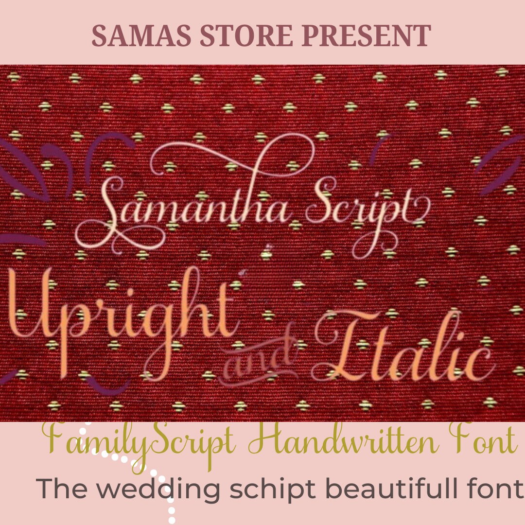 Samantha Upright Script FAMILY Font File Instant Download - Etsy