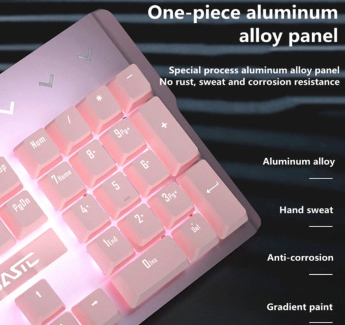 Backlight Gaming Mechanical Wired Keyboard 104-key USB Interface Red ...
