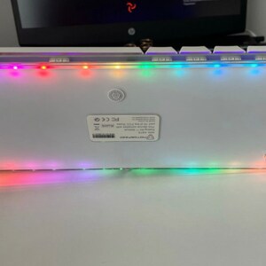 87 Keys RGB Wired Mechanical Keyboard USB Wired Red/blue Switches Laser ...