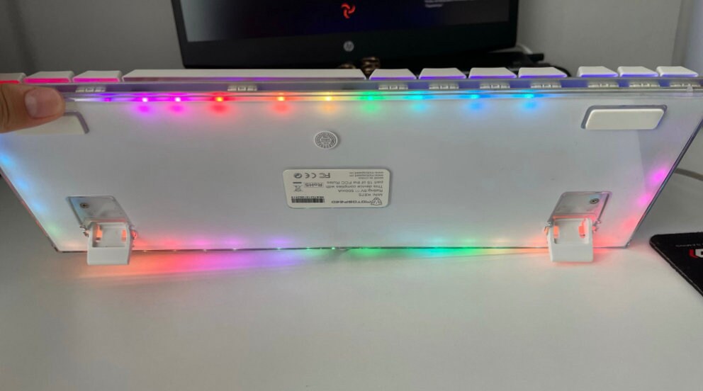 87 Keys RGB Wired Mechanical Keyboard USB Wired Red/blue Switches Laser ...