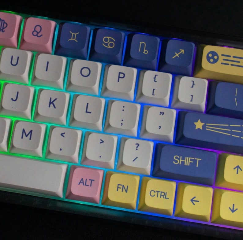 Kawaii 134 Keycaps Only PBT Dye-sublimation XDA Profile for Mechanical ...